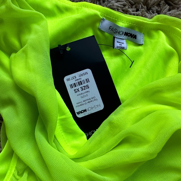 Fashion Nova | Dresses | Xs Fashion Nova One Shoulder Scrunch Dress ...